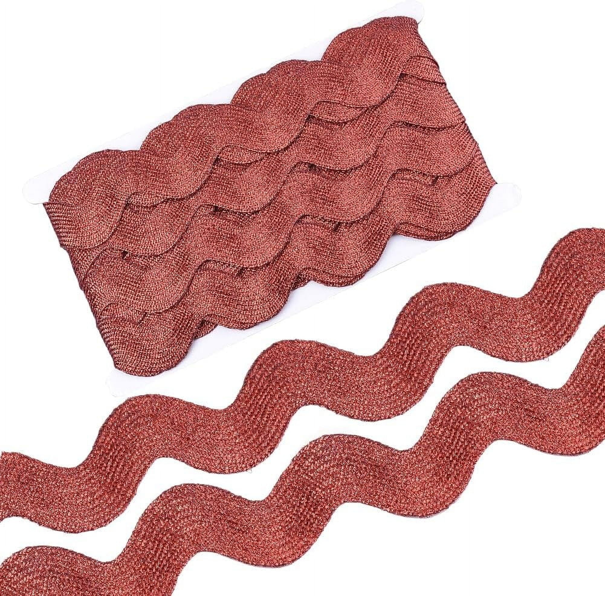 1card 10 Yards 1.57 Inch/ 40mm Red RIC Rac Rick Rack Trim Wide Wave ...