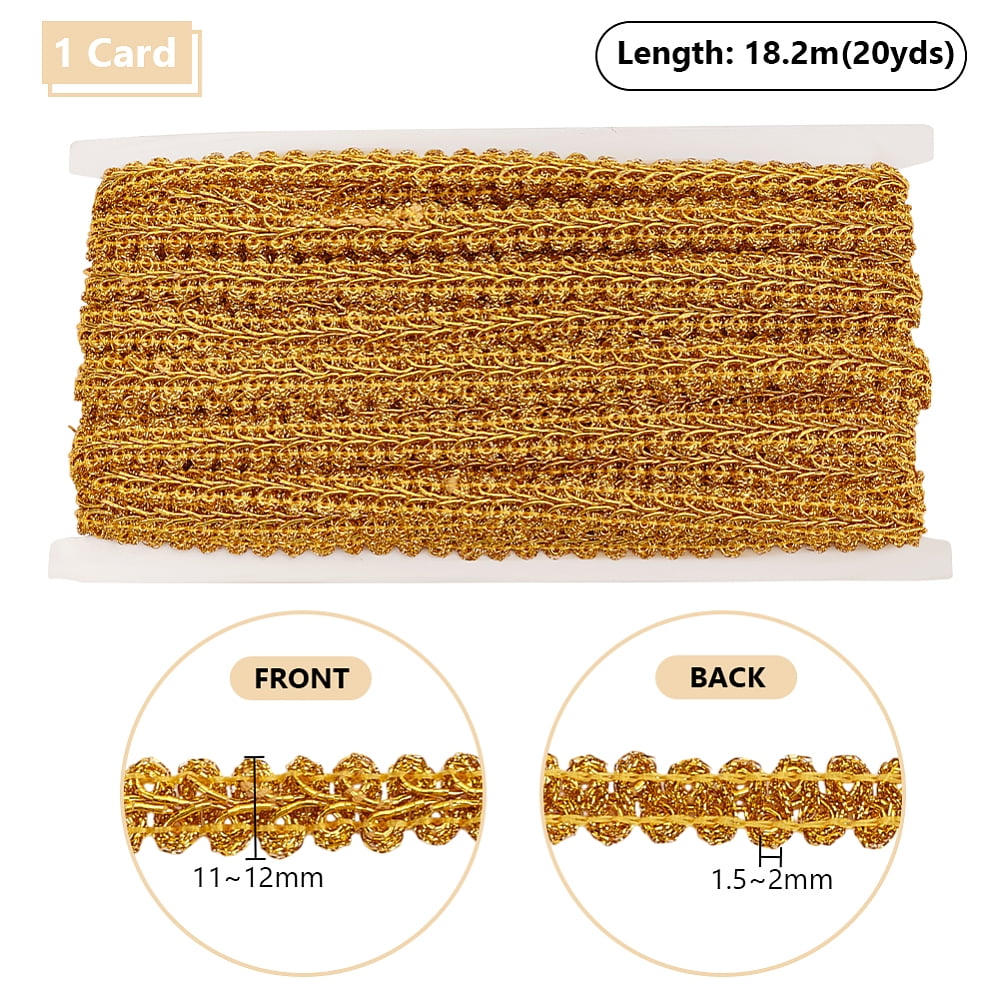 1card Gimp Braid Trim 22.5 Yards Golden Centipede Fabric Trim Ribbon ...