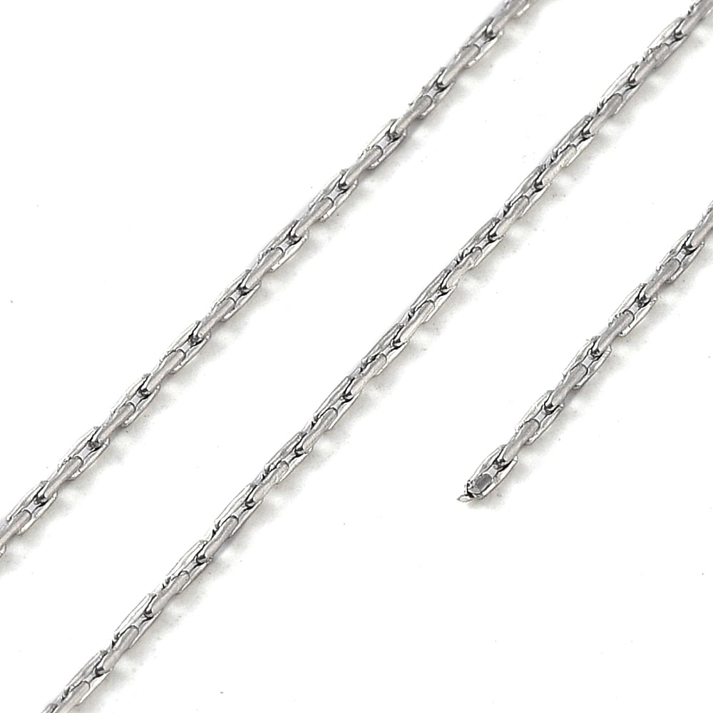 1card Tarnish Resistant 304 Stainless Steel Rectangle Link Chains Welded with Card Paper ...