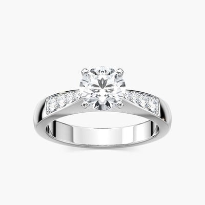1ct-2.5ct Helen Accented Engagement CVD Lab Grown Diamond Ring in ...