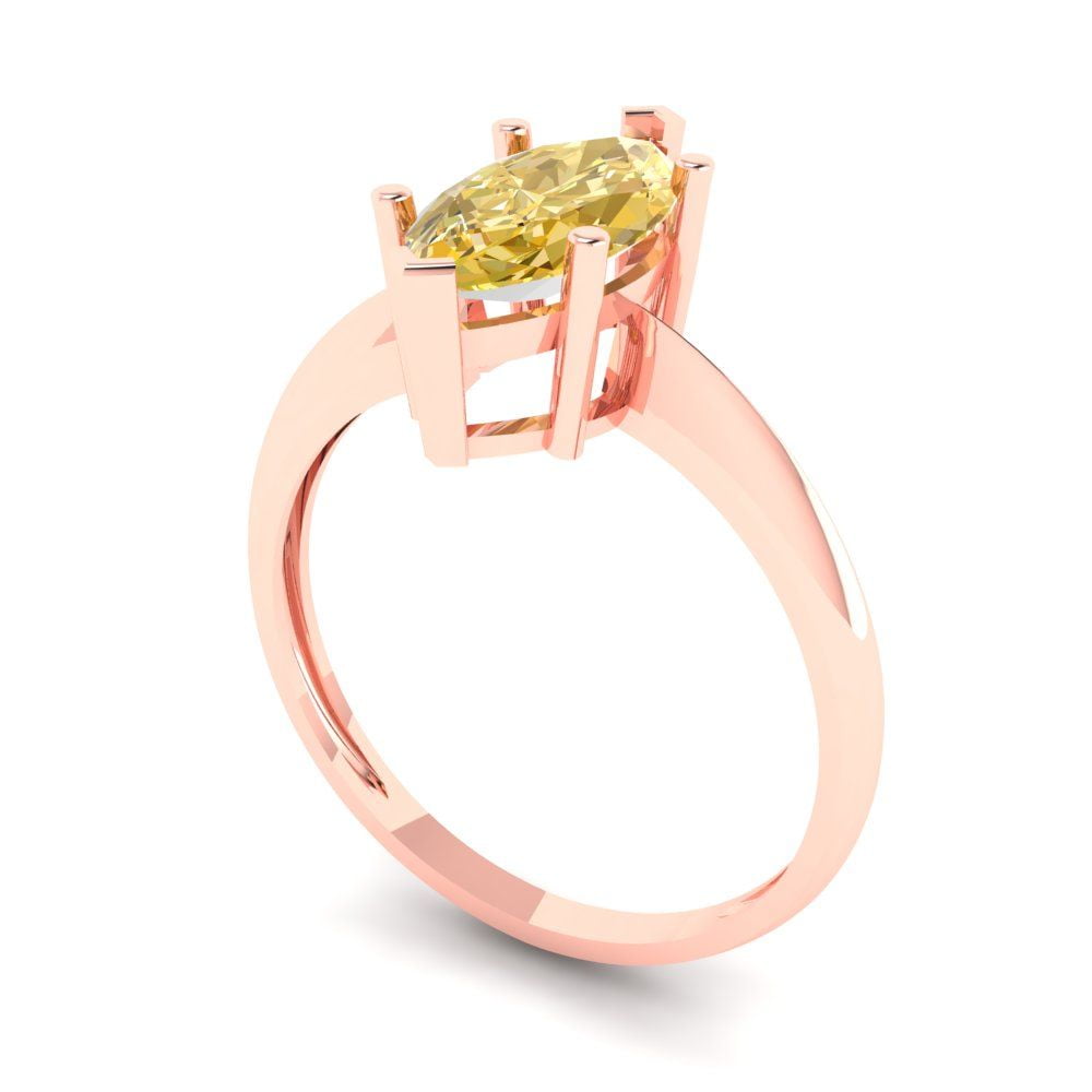 1ct Emerald Cut Precious Gemstone Green Emerald Real 18k Yellow Gold ...