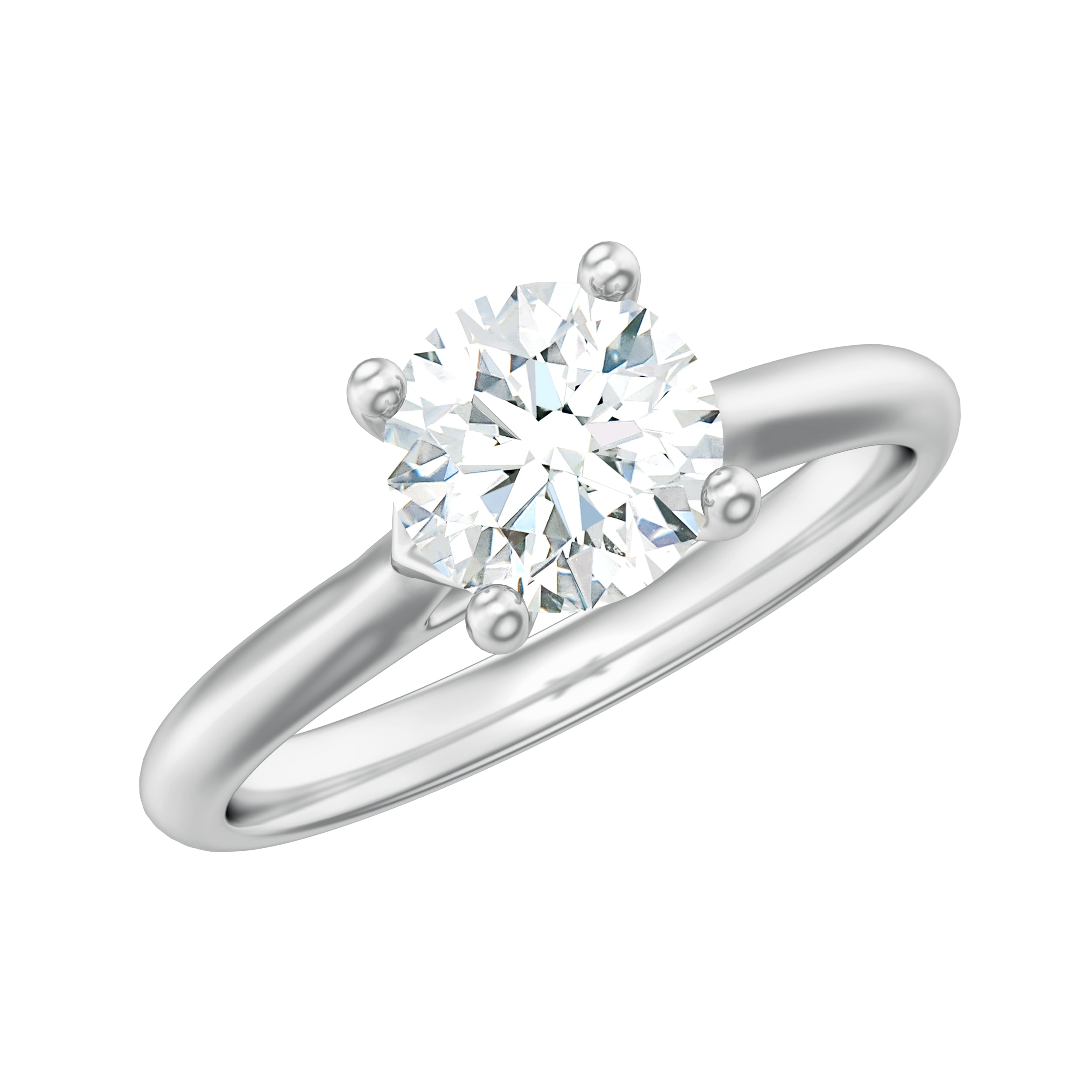 Rosec Jewels 1ct Lab Grown Diamond Ring for Engagement, Cathedral ...