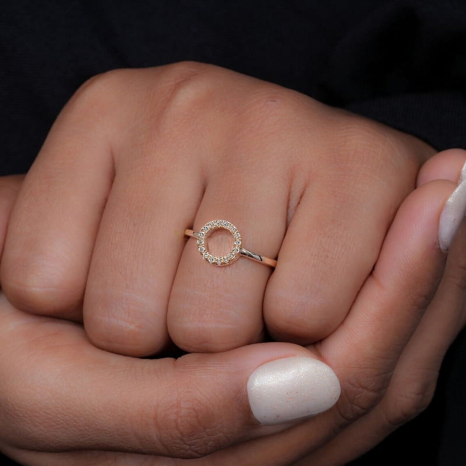 1ct Moissanite Diamond Ring Open Circle Diamond Ring Valentine's ...