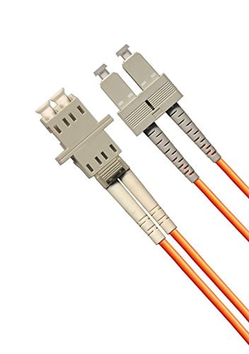 1ft Fiber Optic Adapter Cable LC (Female) to SC (Male) Multimode 50/125 ...