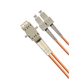1ft Fiber Optic Adapter Cable LC (Female) to SC (Male) Multimode 50/125 Duplex - Walmart.com