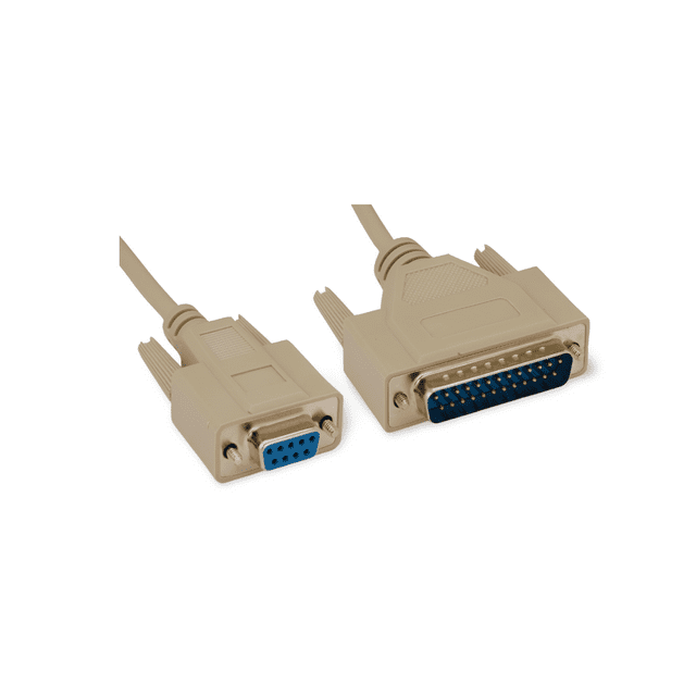 1ft Modem Cable DB9 Female to DB25 Male - Beige - Walmart.com