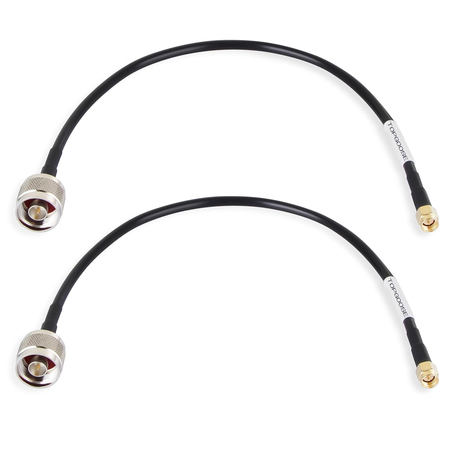 1ft N Male to SMA Male Cable 2PCS, S-MR195 Pure Copper Low-Loss ...
