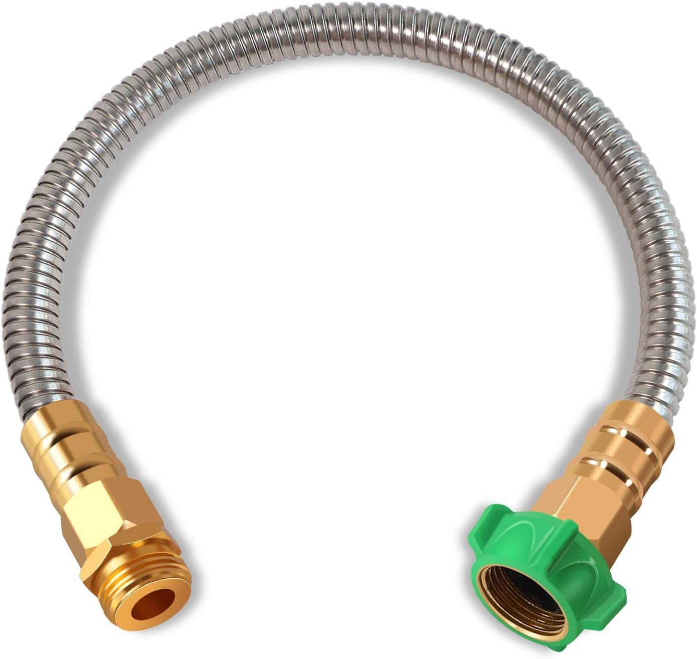 1ft Stainless Steel Short Garden Hose, Flexible Water Hose with Brass ...