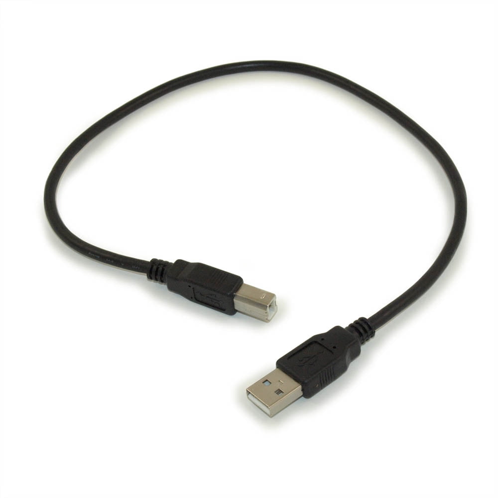 1ft USB 2.0 Certified 480Mbps Type A Male to B Male Cable, BLACK ...