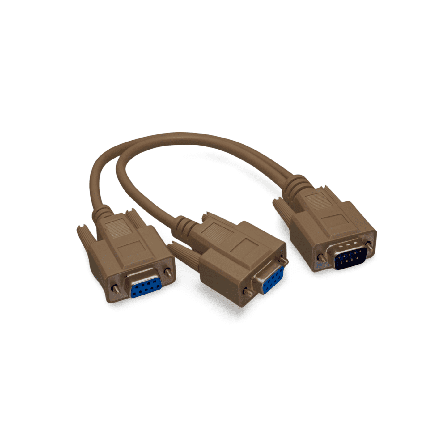1ft Y Splitter Serial Cable DB9 Male to DB9 Female DB9 Female - Beige ...