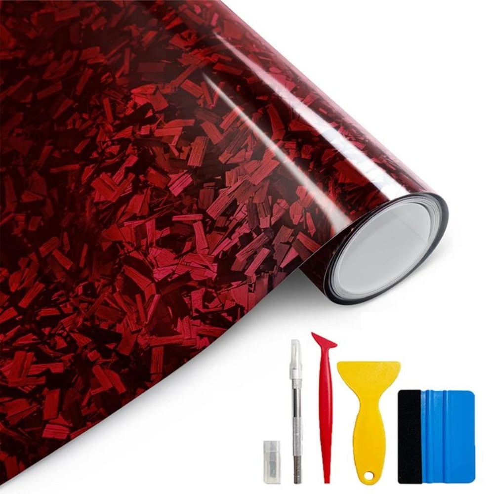 1ft x 5ft Forged Carbon Fiber Vinyl Wrap, High Gloss Car Wrap Vinyl ...
