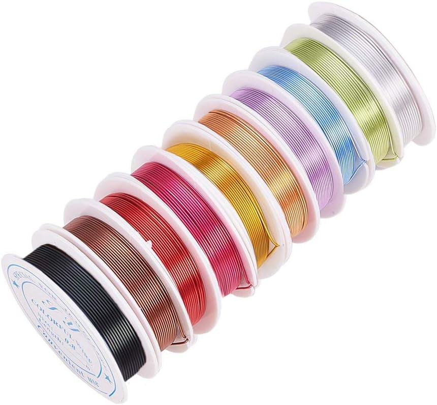 1group Round Anodized Aluminum Wire Bendable Metal Craft Wire for Jewelry Making Crafts Mixed ...