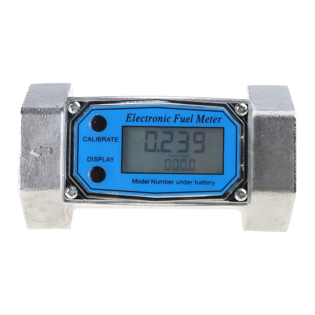 1in/2in/2.5in/3in Electronic Turbine- Flow Meter LCD Display Liquid ...
