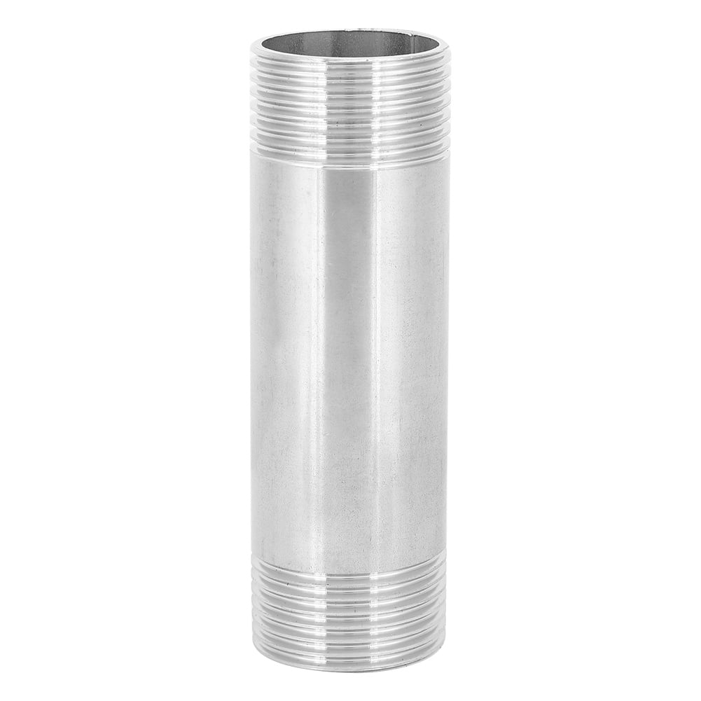 1in NPT to 1in NPT Male Thread 304 Stainless Steel Nipple Threaded Pipe ...