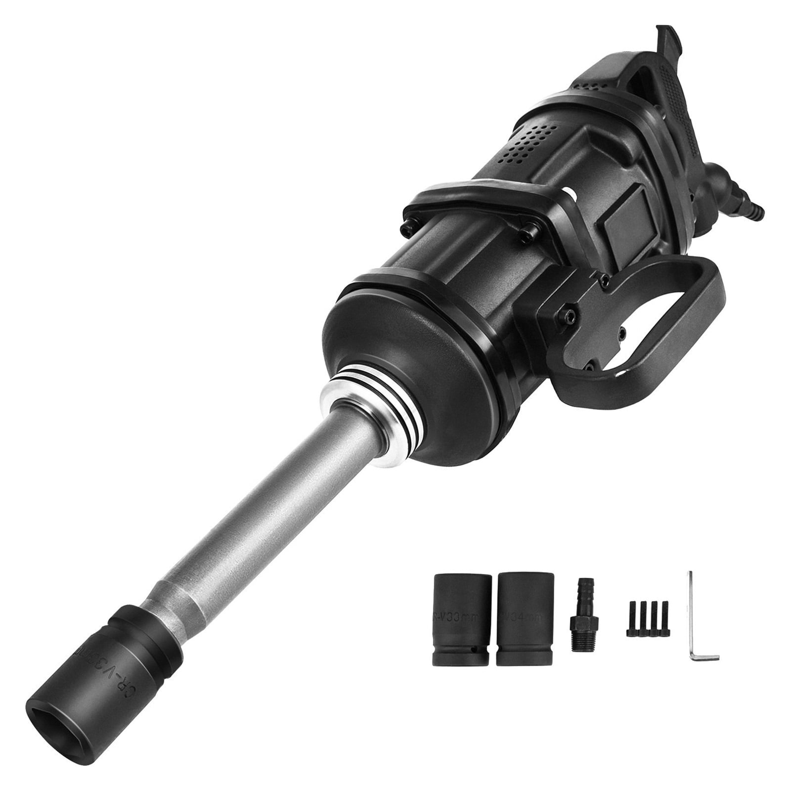 1inch Air Impact Wrench Pneumatic Long Nose Twin Hammer 5800N.m Air ...