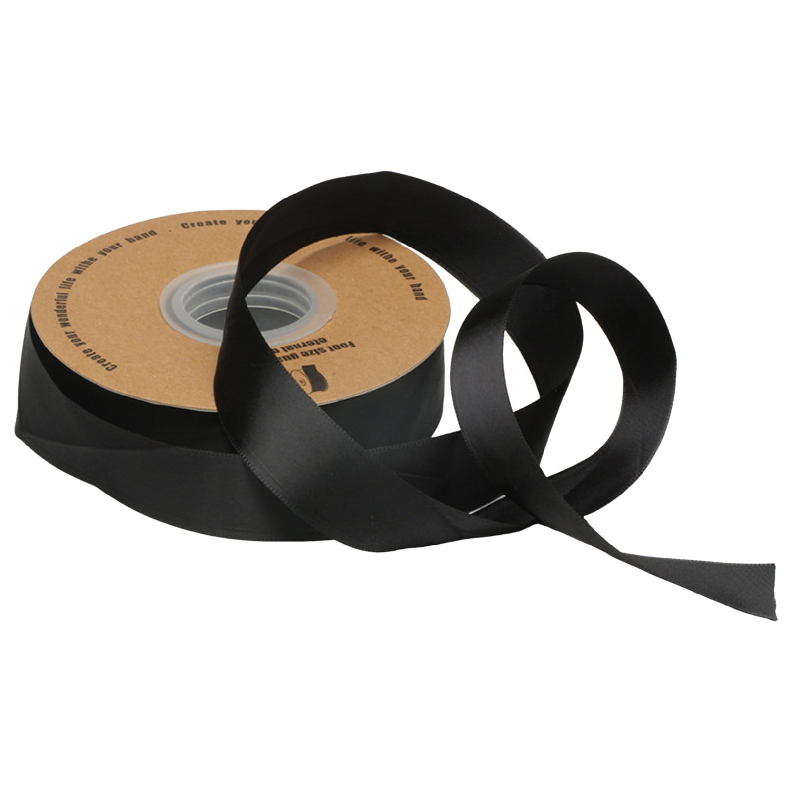 1inchx45 Yards Satin Ribbon Solid Color High Density Fabric Ribbon ...