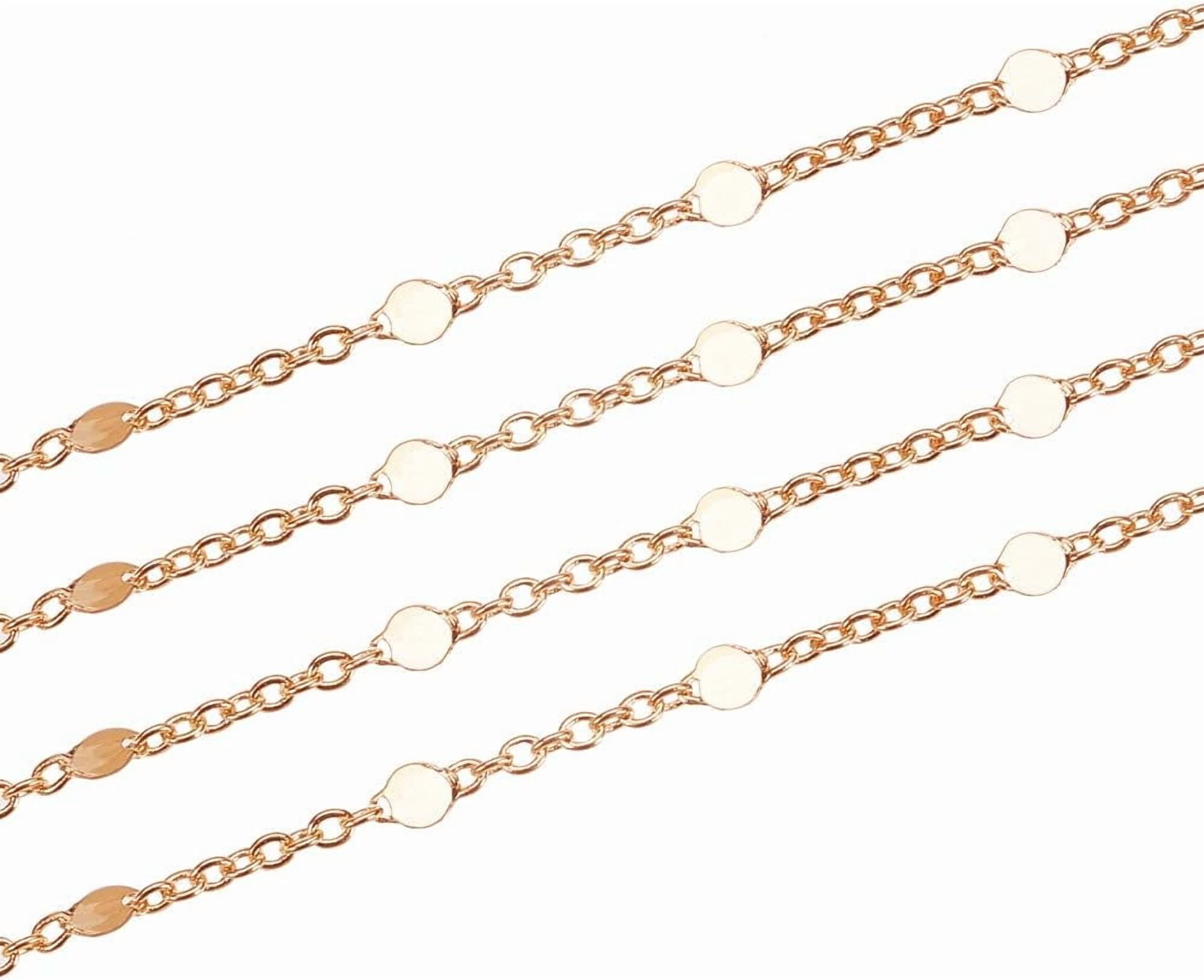 1m 1 M Brass Link Chains Cable Chains Soldered with Flat Round Link ...