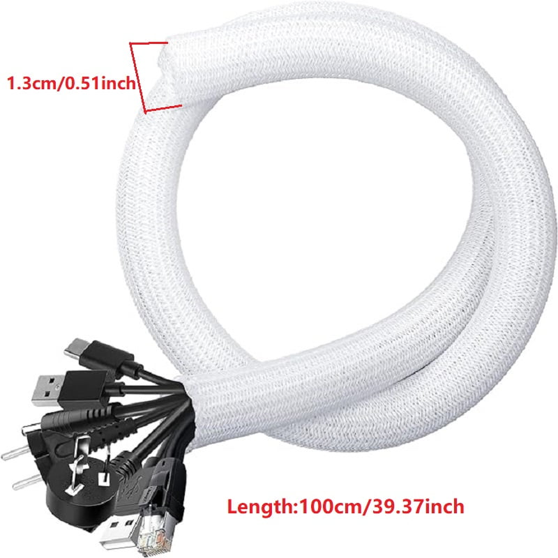 1m 3m 5m braided cable sleeve pet nylon wrapping cable casing cable ...
