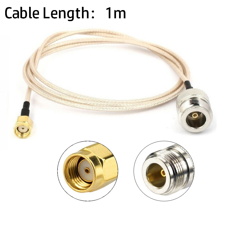 1m Adapter Cable with N Female to RP SMA Male Connector for WLAN Wifi Antennas - Walmart.com