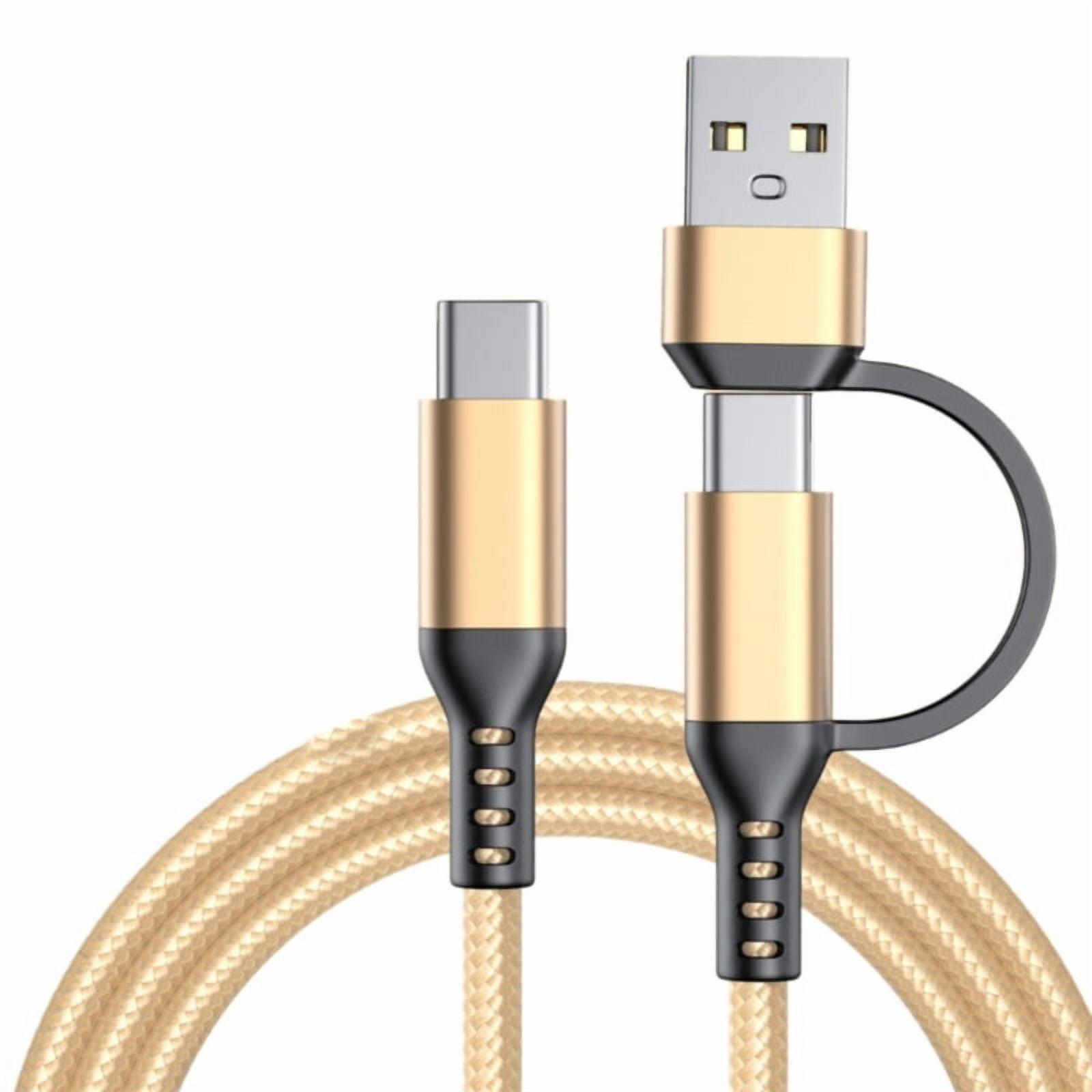1m Long Fast Speed 60W Type C/USB Charger Cable Line with Nylon Braided ...