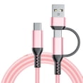 1m Long Fast Speed 60W Type C/USB Charging Cable Line with Nylon ...