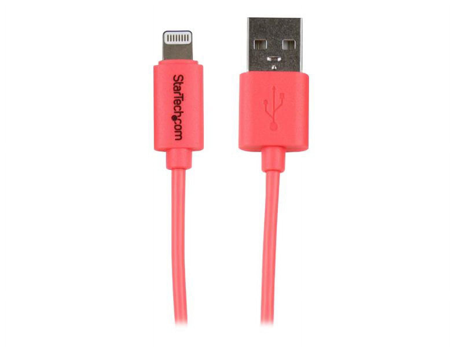 StarTech.com 1m Pink Apple 8-pin Lightning to USB Cable for iPhone iPad ...