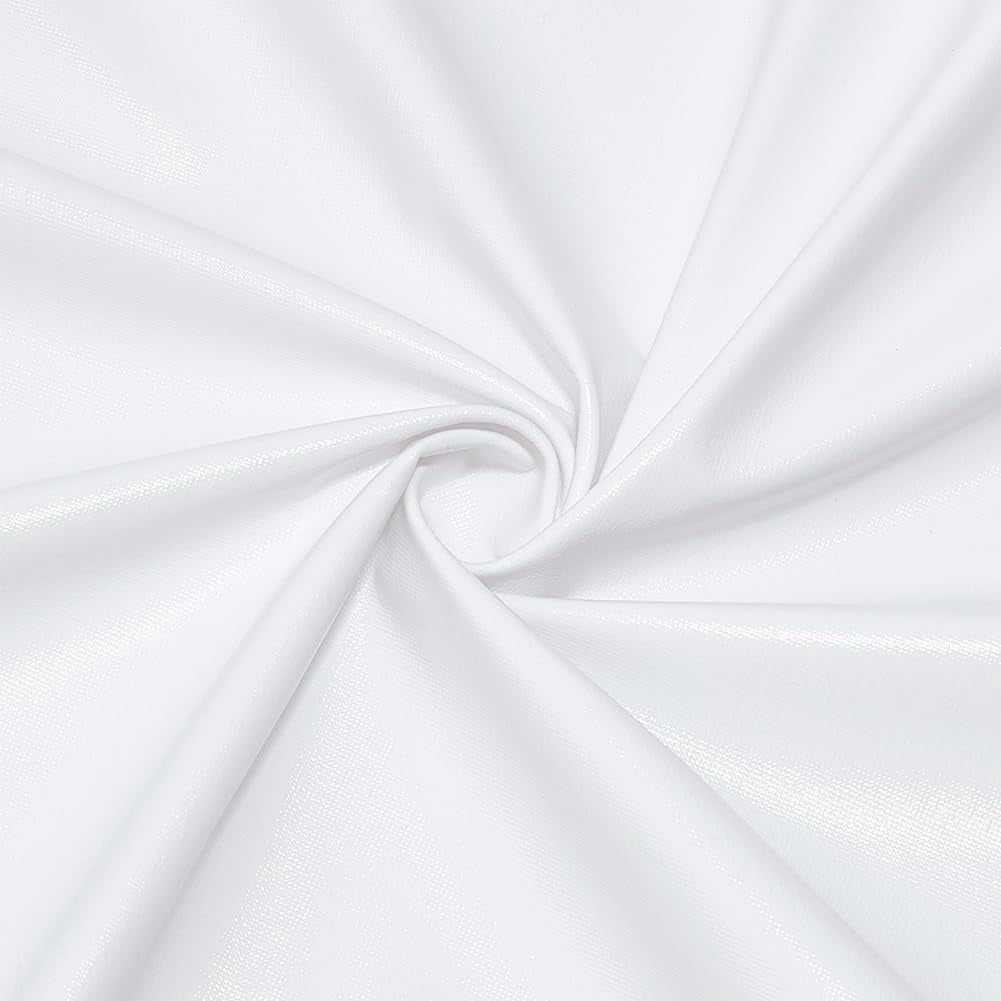1m Polyester Spandex Stretch Fabric for Crafting and Clothing White ...