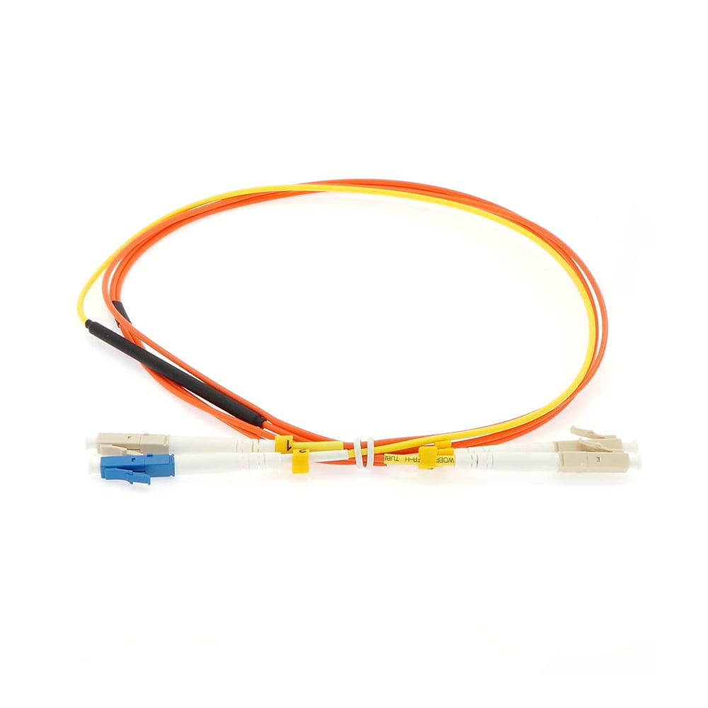 1m Singlemode LC to OM2 LC Duplex Mode Conditioning Fiber Optic Patch ...