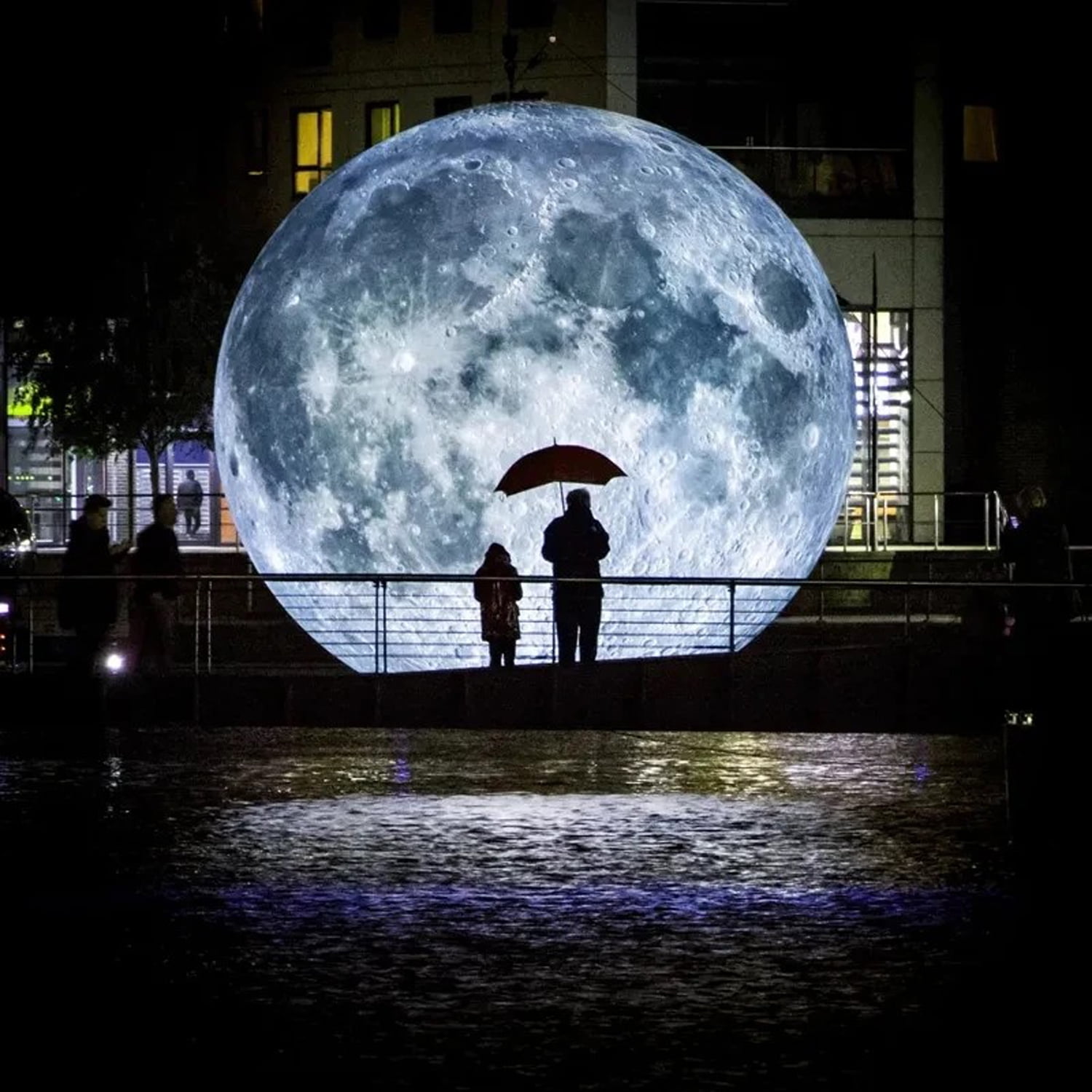 1m40in Blow Up Giant Inflatable Moon Ball With Built In LED Lights And ...
