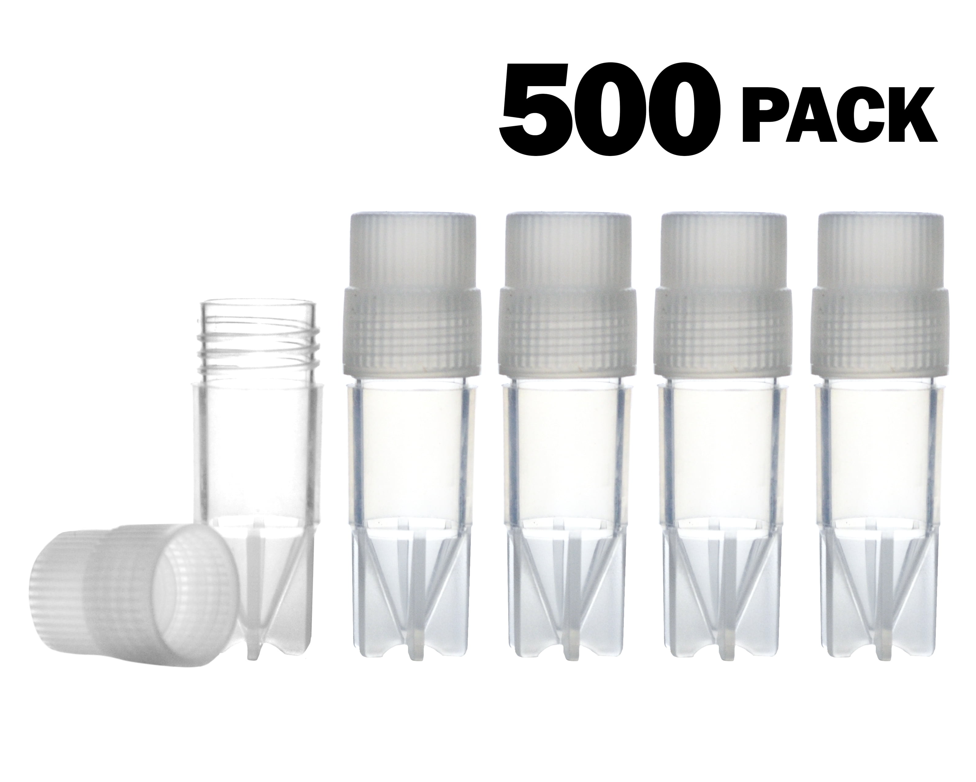 1mL Plastic Storage Vials, 500/PK - Polypropylene - Screw Top - Eisco ...