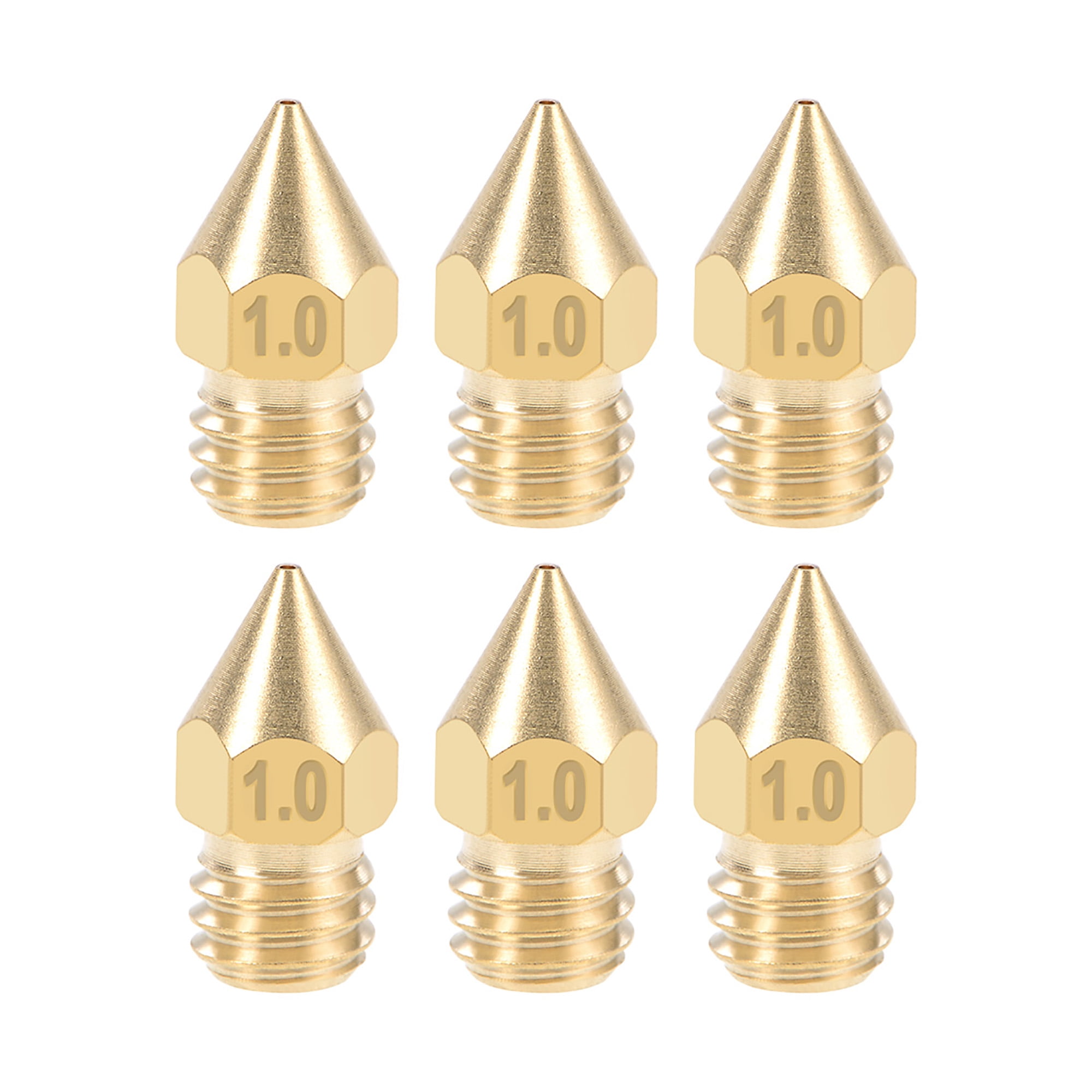 1mm 3D Printer Nozzle M6 Thread for MK8 1.75mm Extruder Print Brass ...