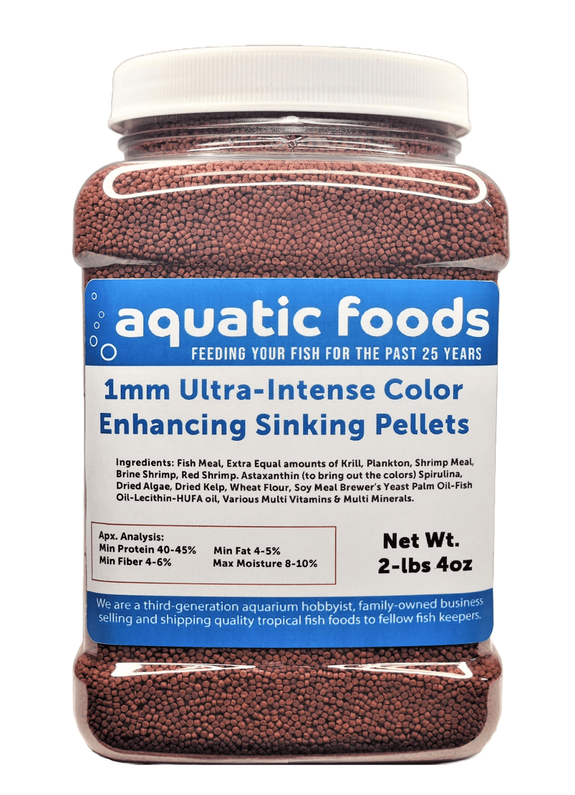 1mm Ultra-Intense Red Color Enhancing Sinking Pellets for Shrimp ...