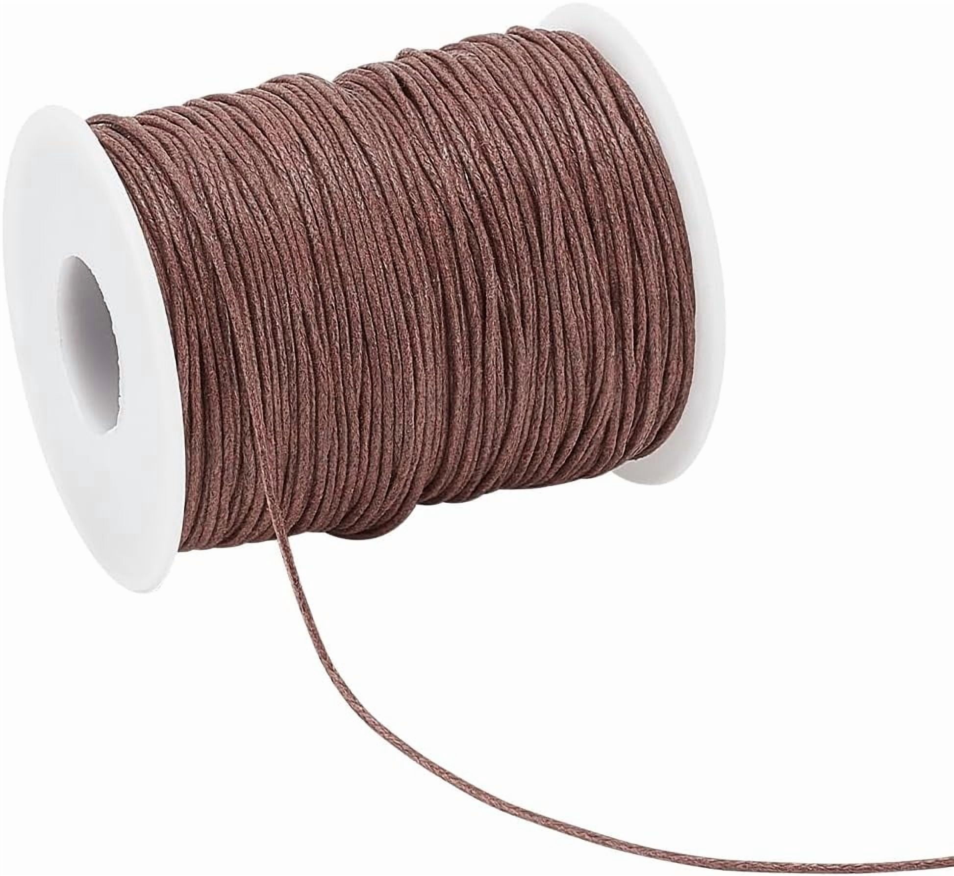 1mm Waxed Cord 100 Yards Waxed Cotton Cord Brown Waxed Thread Beading ...