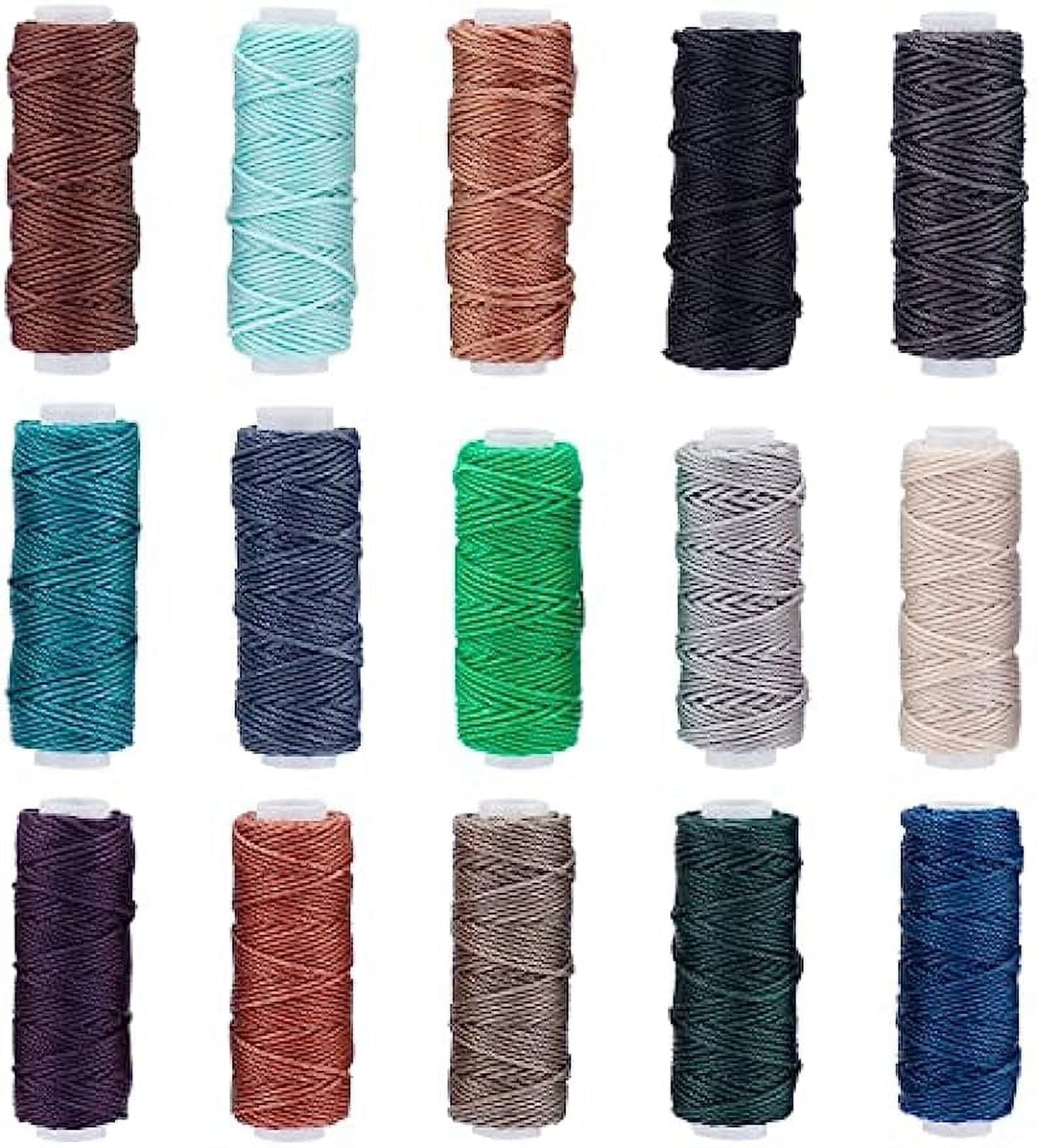 1mm Waxed Cord 15 Colors 656 Yard Waxed Polyester String Round ...
