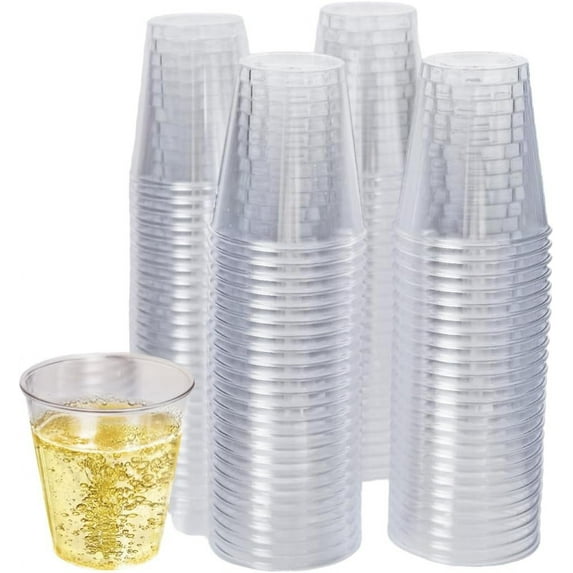 1oz 100 pcs Premium Clear Shot Glasses. Disposable Cups for Wine ...