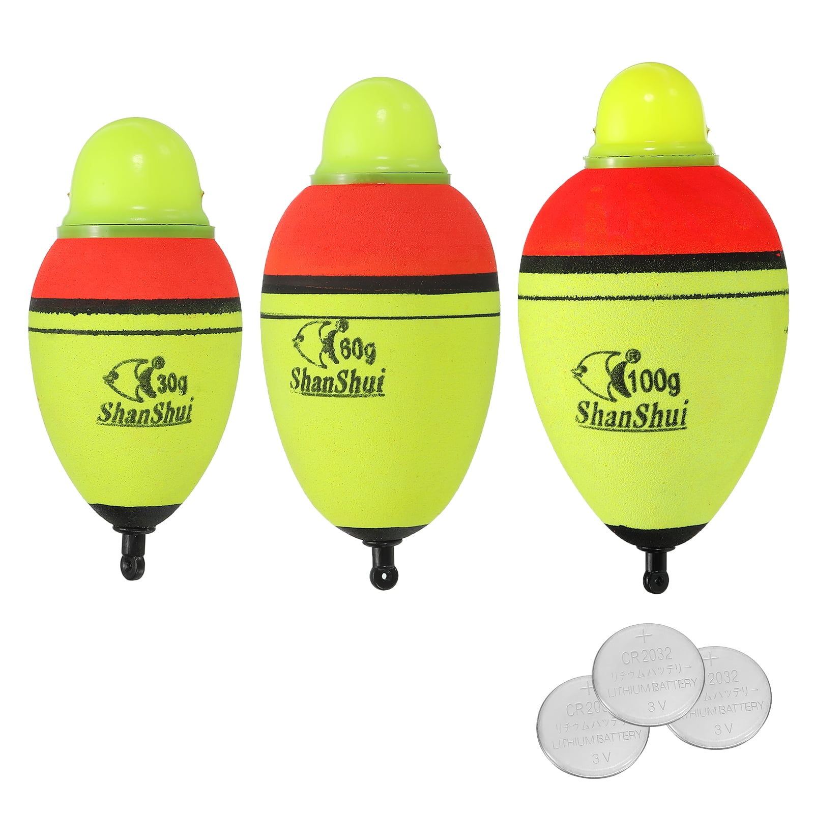 1oz,2.1oz 3.5oz Lighted Fishing Slip Bobbers with Battery EVA Light Up ...