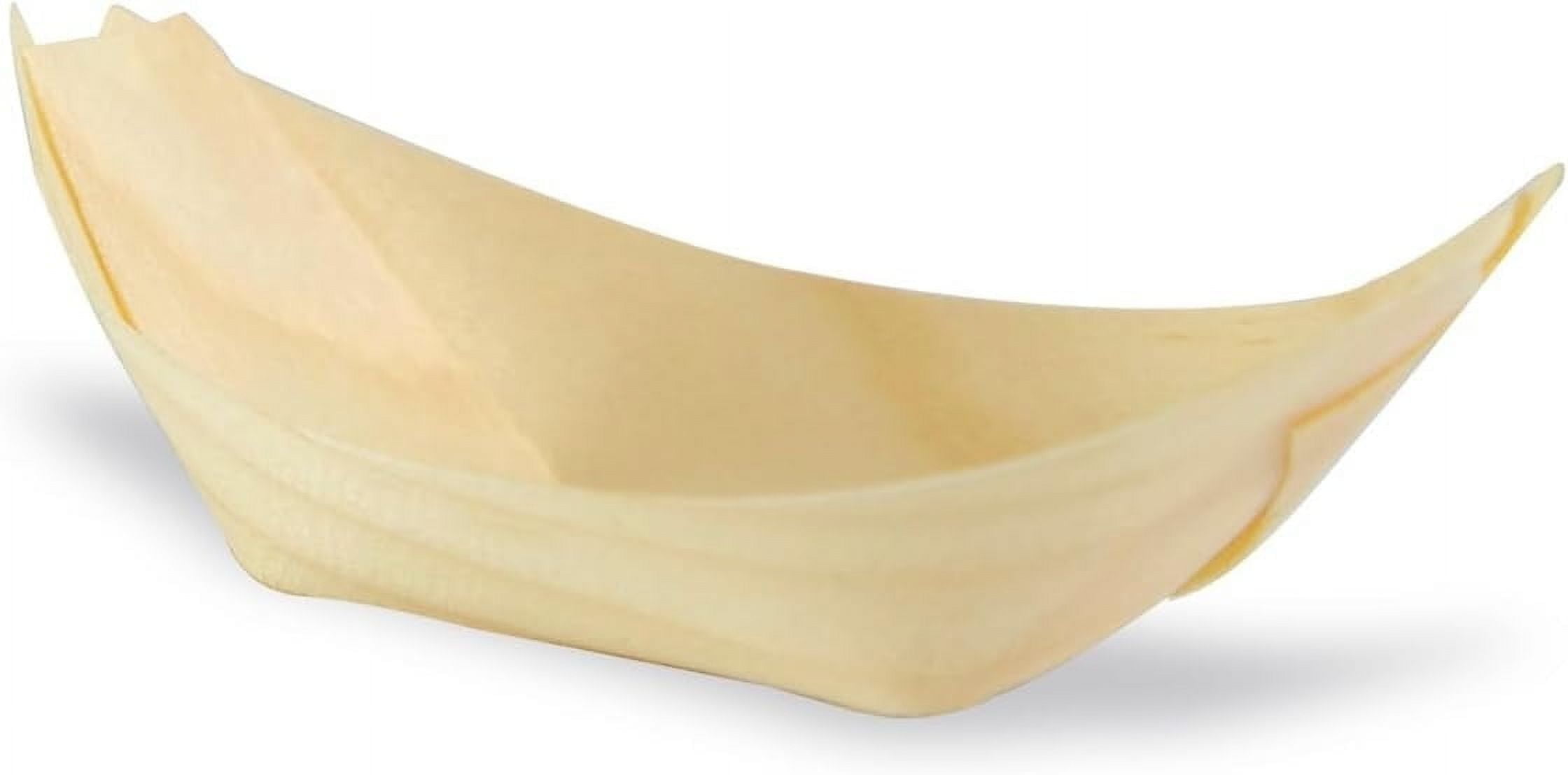 1oz 2.7x1.7 Inch Mini Bamboo Food Boats Serving Trays Disposable Eco ...