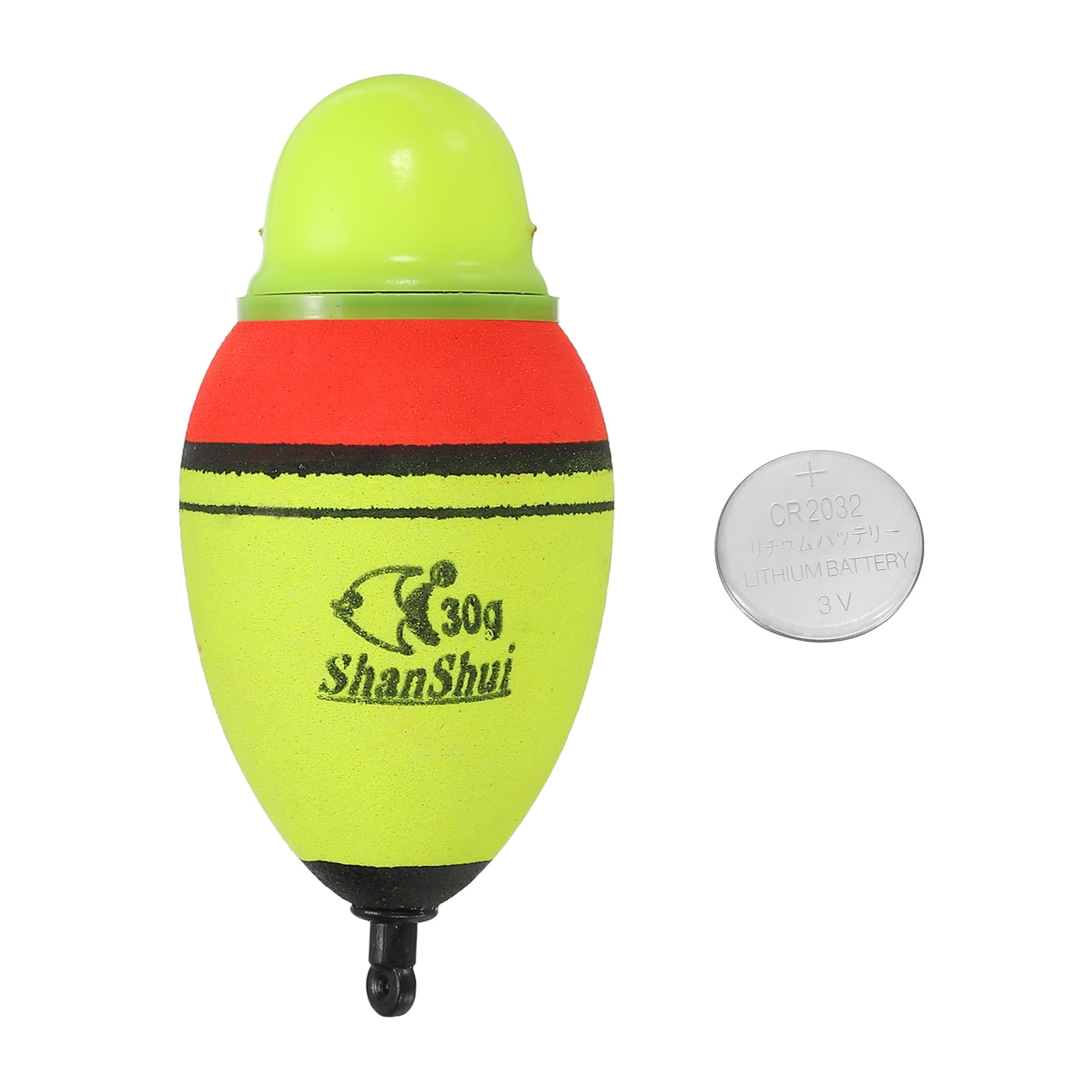 1oz Lighted Fishing Slip Bobbers EVA Green Red LED Light Up Fishing ...