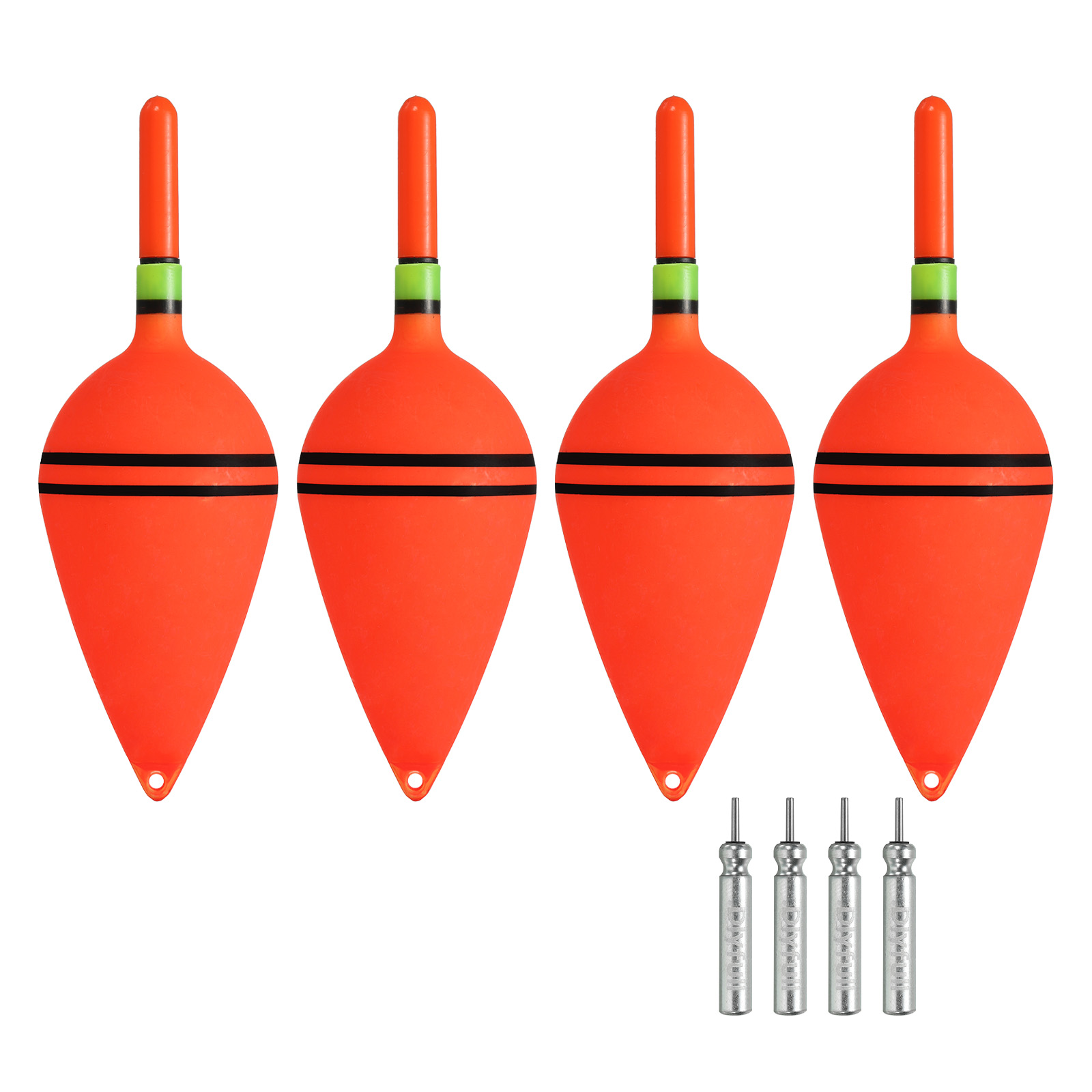 1oz Lighted Fishing Slip Bobbers EVA Light Up in Red Fishing Float with ...