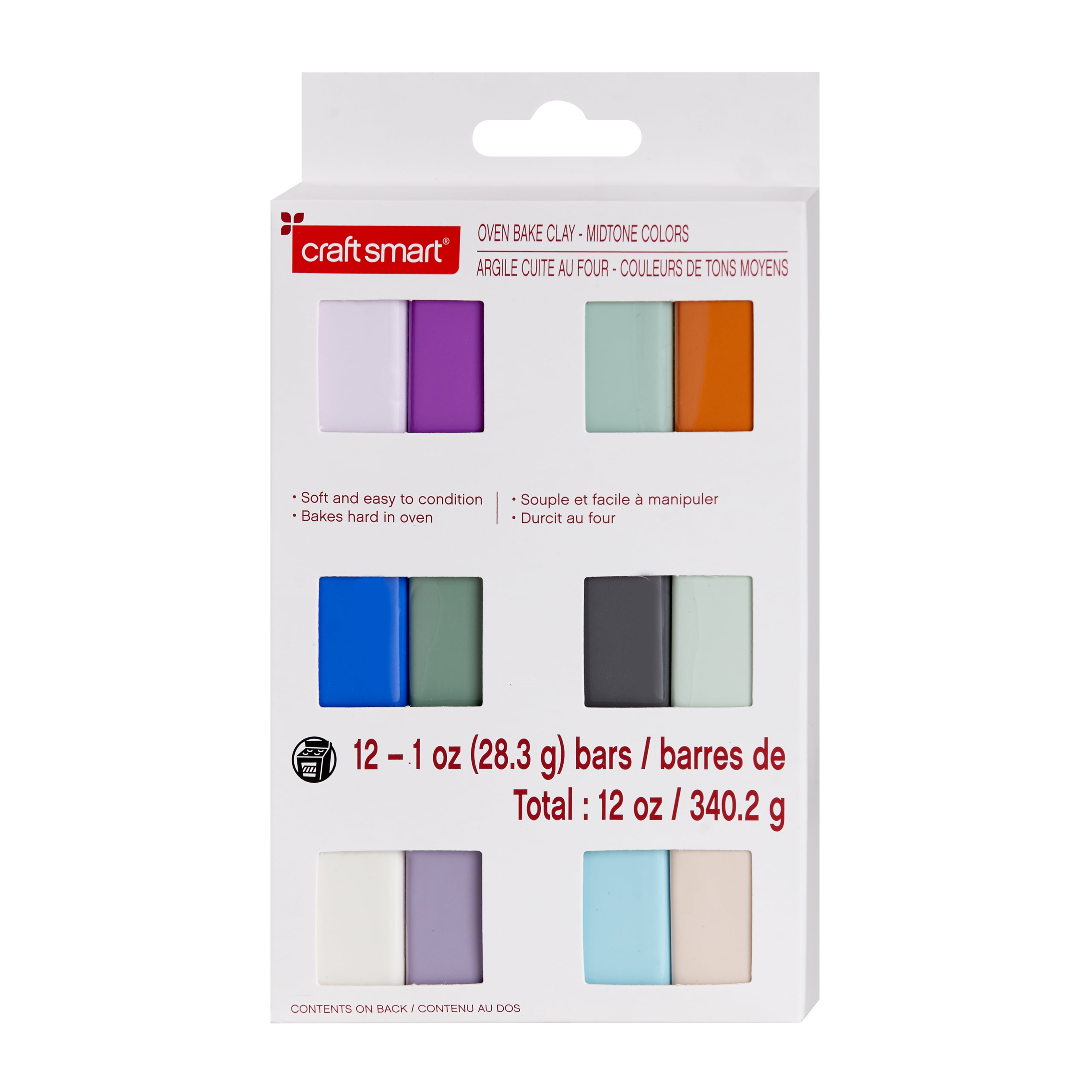 1oz Midtone Colors Oven-Bake Clay Pack by Craft Smart – Soft ...