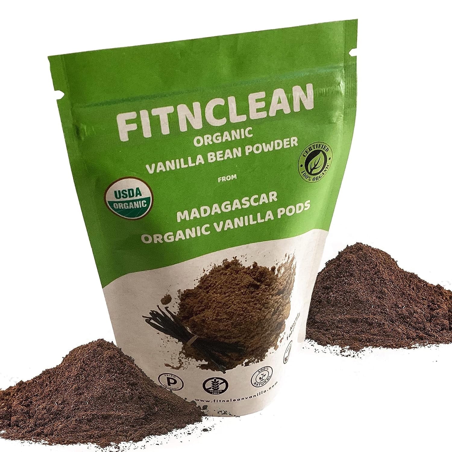 FITNCLEAN VANILLA 1oz Organic Madagascar Vanilla Bean Powder, USDA ...