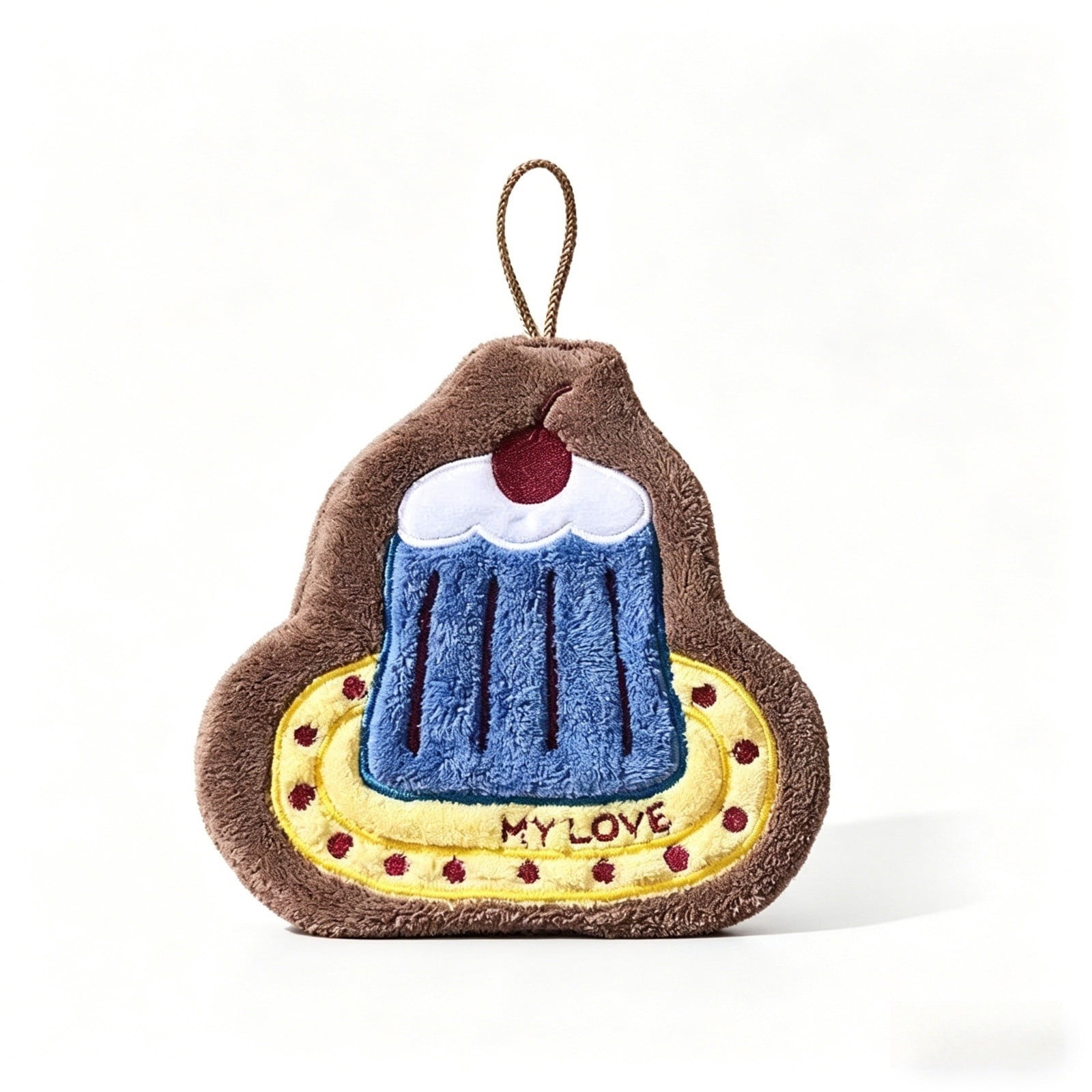 1pack Cake Design Hand Towel, Soft Coral Fleece Highly Absorbent Funny ...