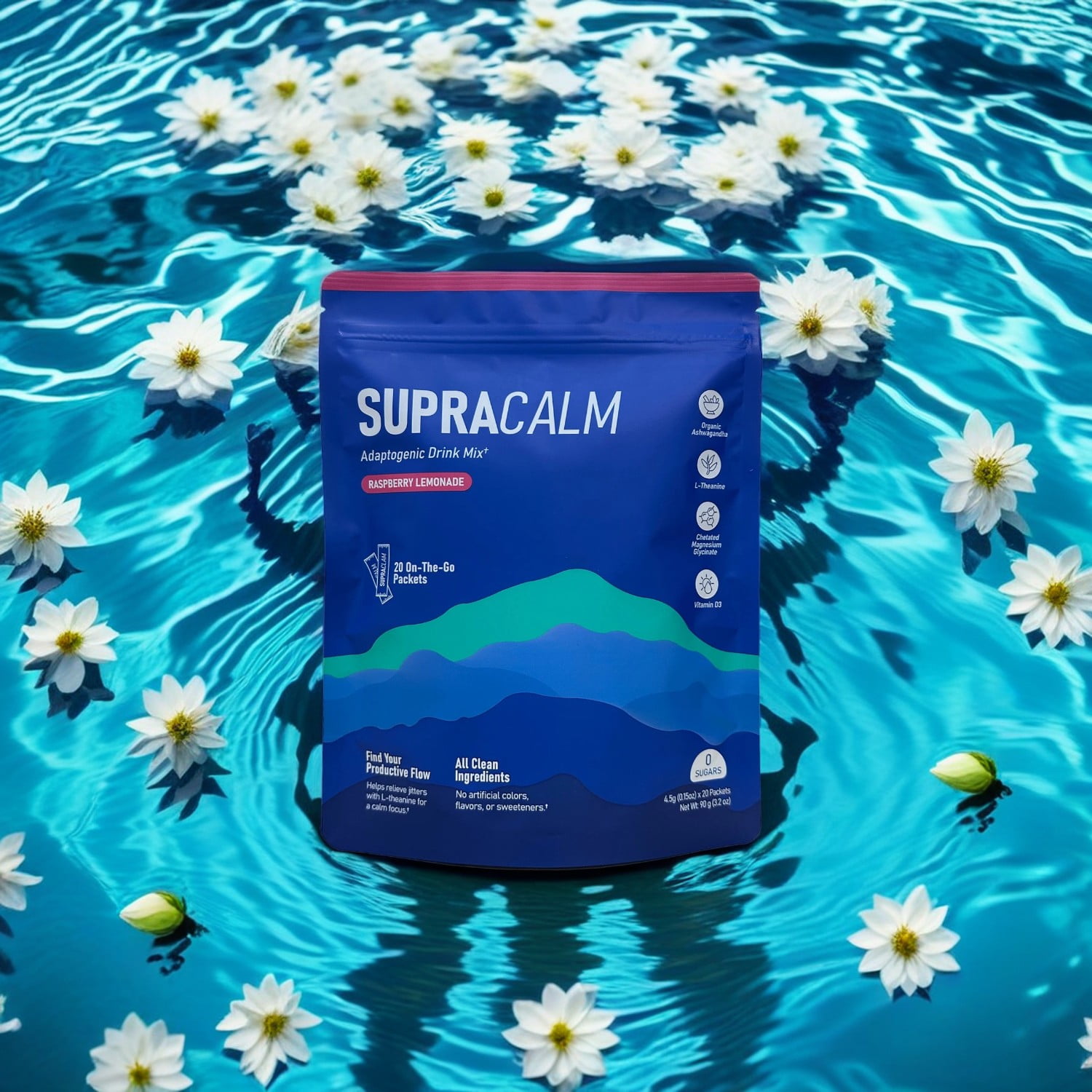 1pack Calming Powdered Drink Mix, Raspberry Lemonade, L Theanine, Ksm ...