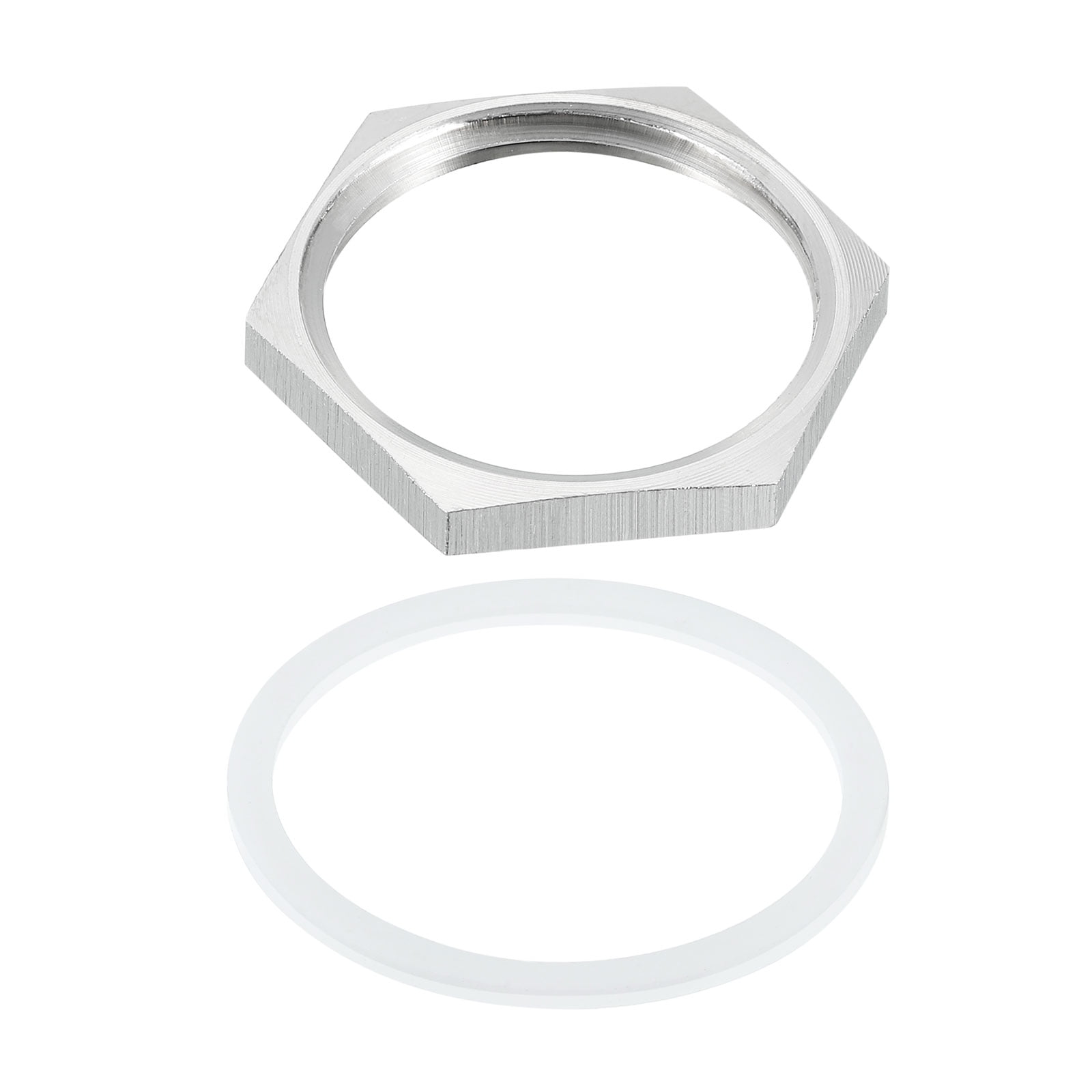 1pack Cast Pipe Fitting Hex Locknut with Washer 304 Stainless Steel Hex ...