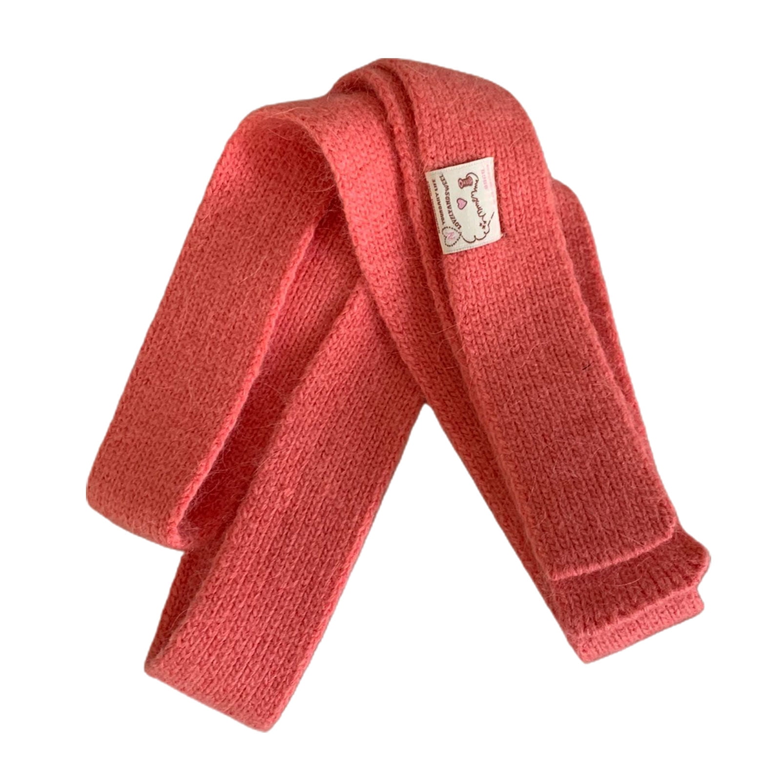 1pack Narrow Scarf Long Knitted Thin Scarf Autumn Warm Scarf Decoration ...