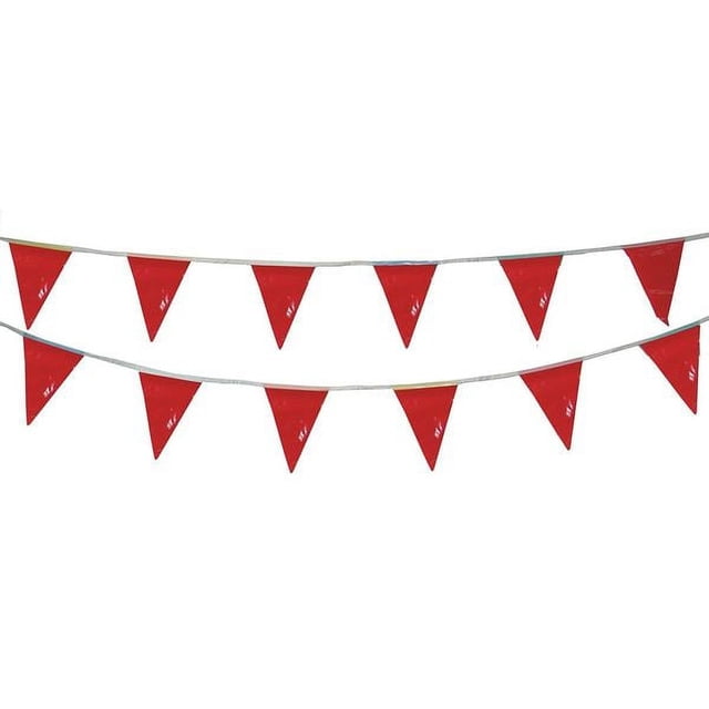 1pack ZoroSelect 1EKR5 Pennants, Vinyl, Red, 60 ft. - Walmart Business ...