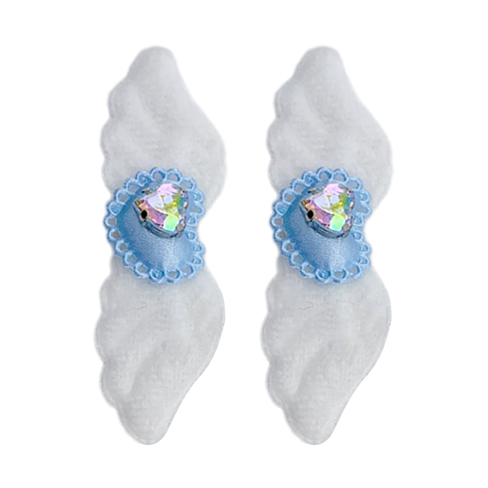 1pair Creative Plush Wing Hair Clip Carnivals Eye Catching Hairpin for ...