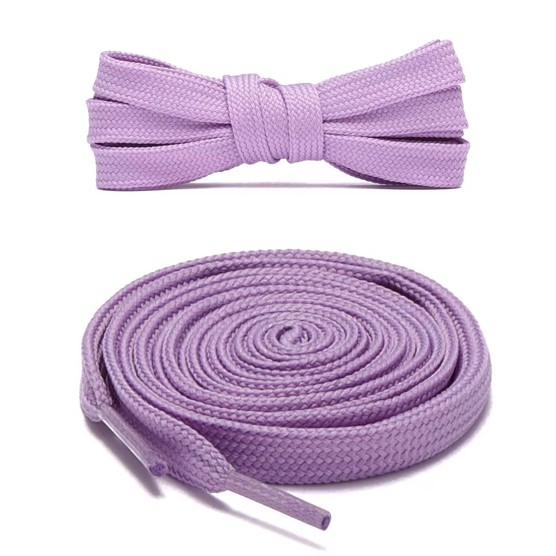 1pair Double Layers Flat Boot Shoelaces Strings Purple for Sneakers ...
