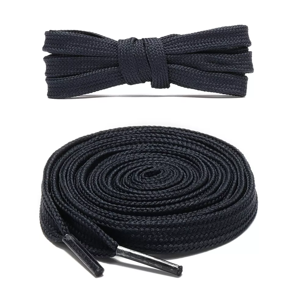 1pair Double Layers Flat Shoe Laces Strings Dark Blue for Sneakers ...