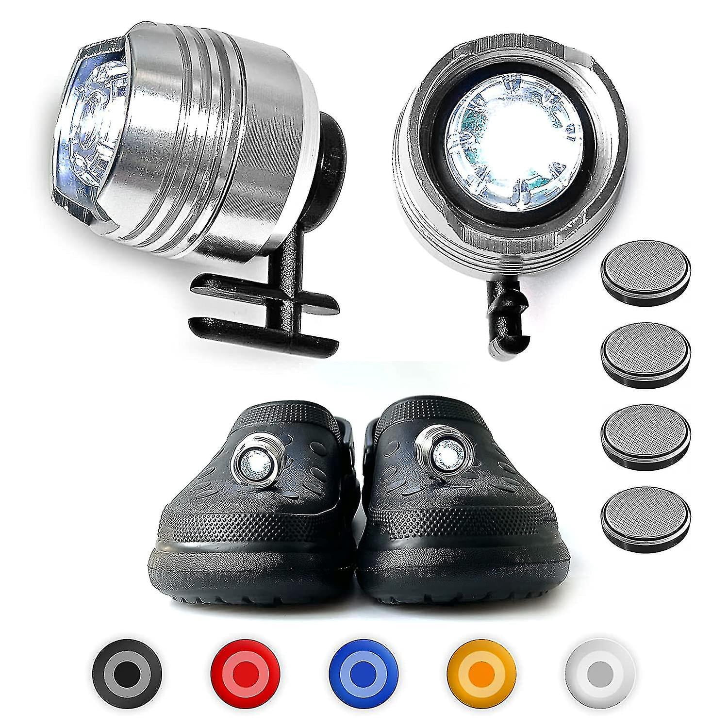 1pair Headlights For Croc, Small Lights For Croc Shoes Decoration Funny ...